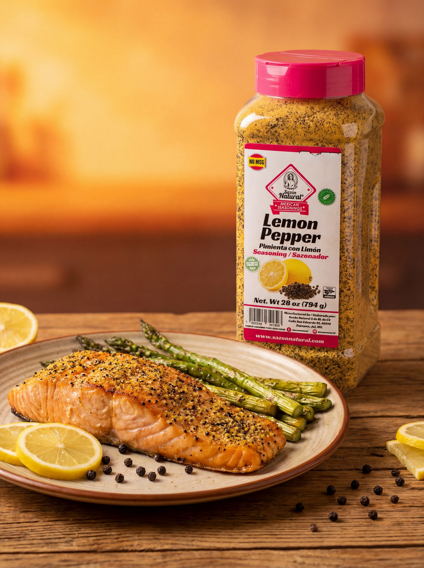 Salmón al Lemon Pepper – SAZON NATURAL